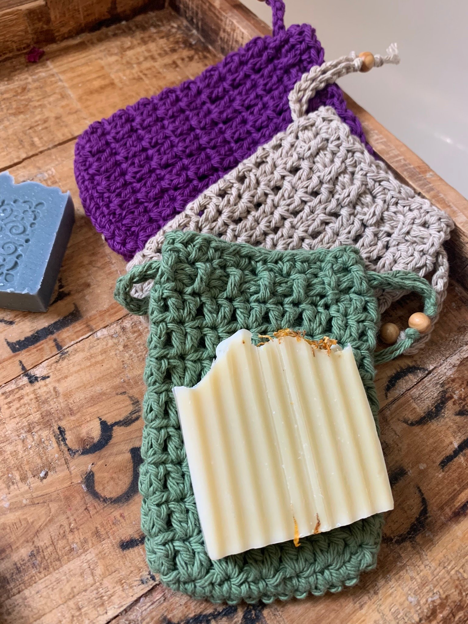 Art Soap Life - Handmade Cotton Soap Saver Bag